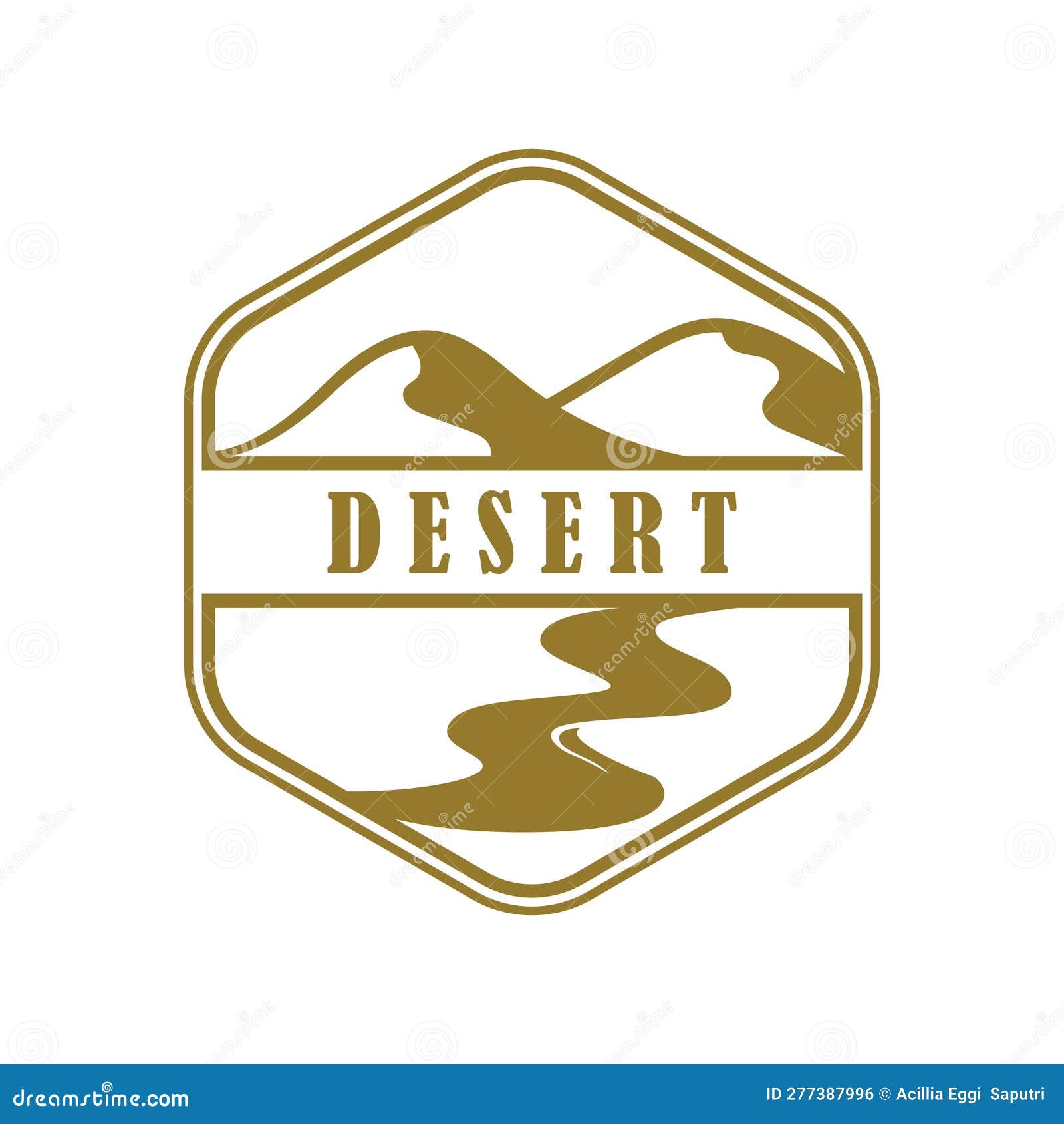 Creative Desert Logo with Slogan Template Stock Vector - Illustration ...