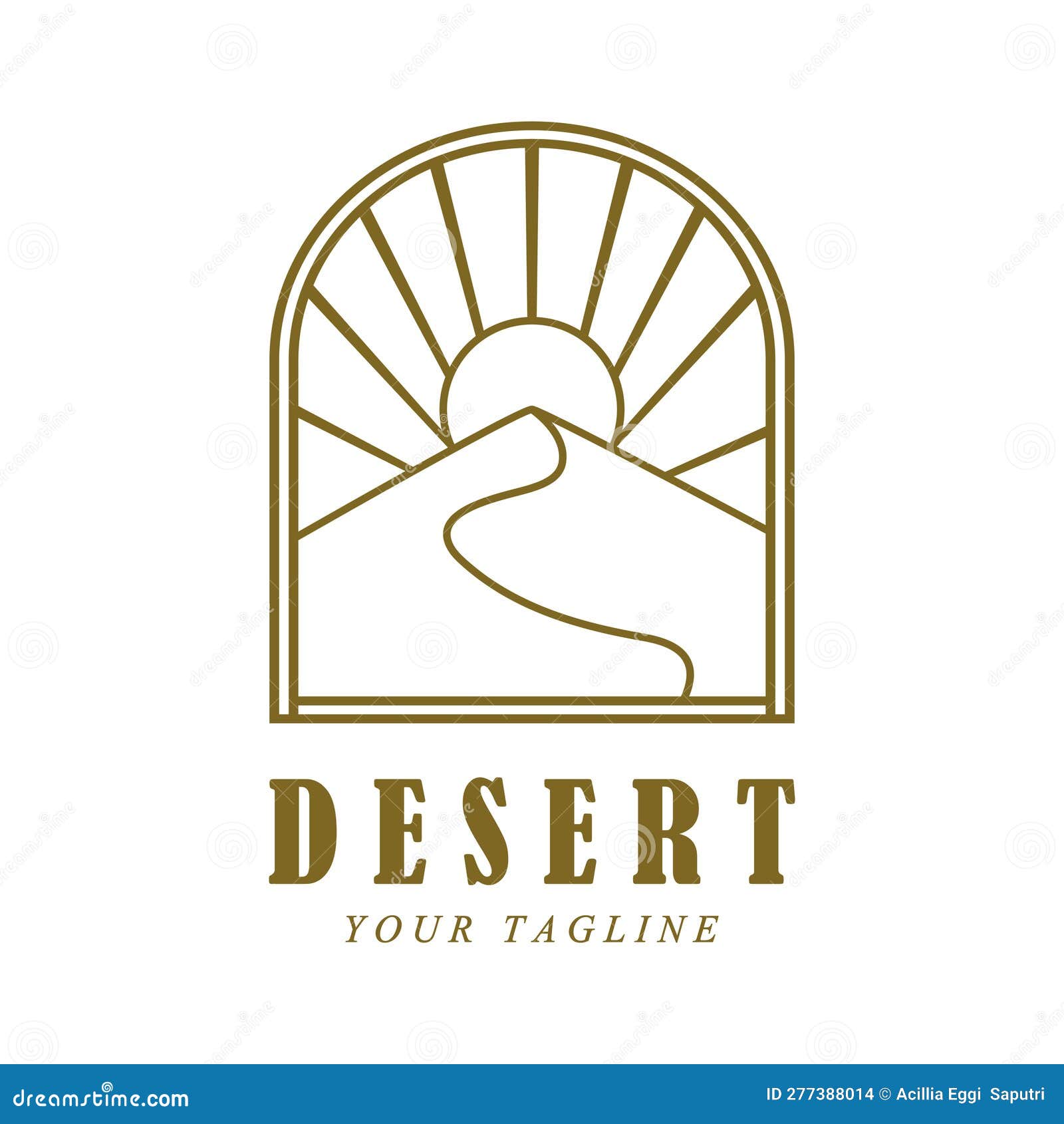 Creative Desert Logo with Slogan Template Stock Vector - Illustration ...
