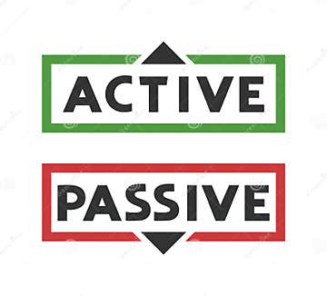 Creative Design of Active and Passive Symbols Stock Vector ...