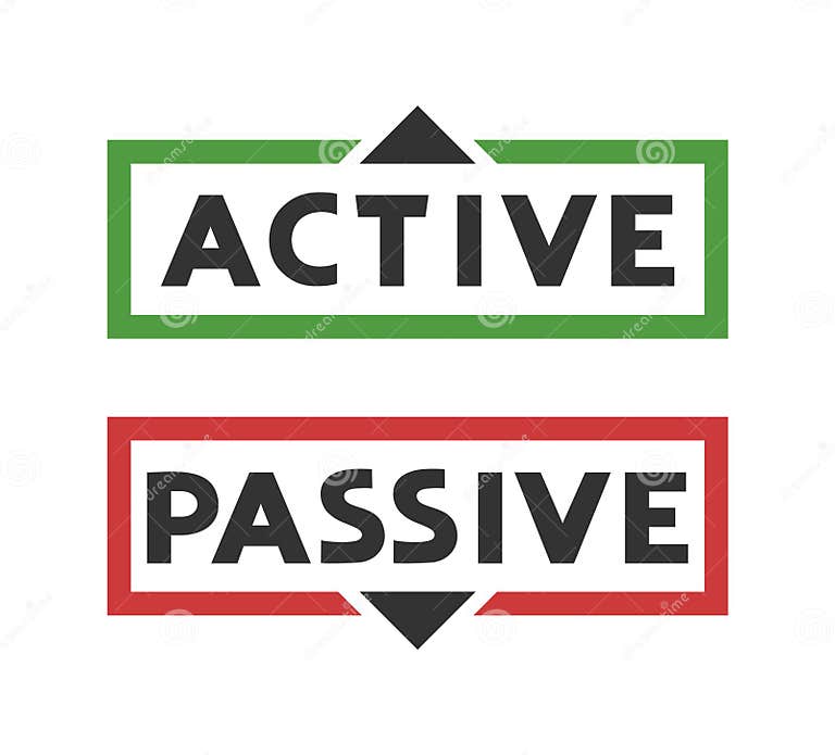 Creative Design of Active and Passive Symbols Stock Vector ...