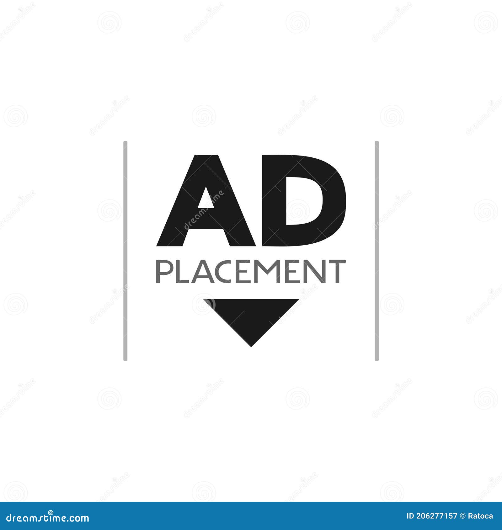 Creative Design of Ad Placement Indication Stock Vector - Illustration ...