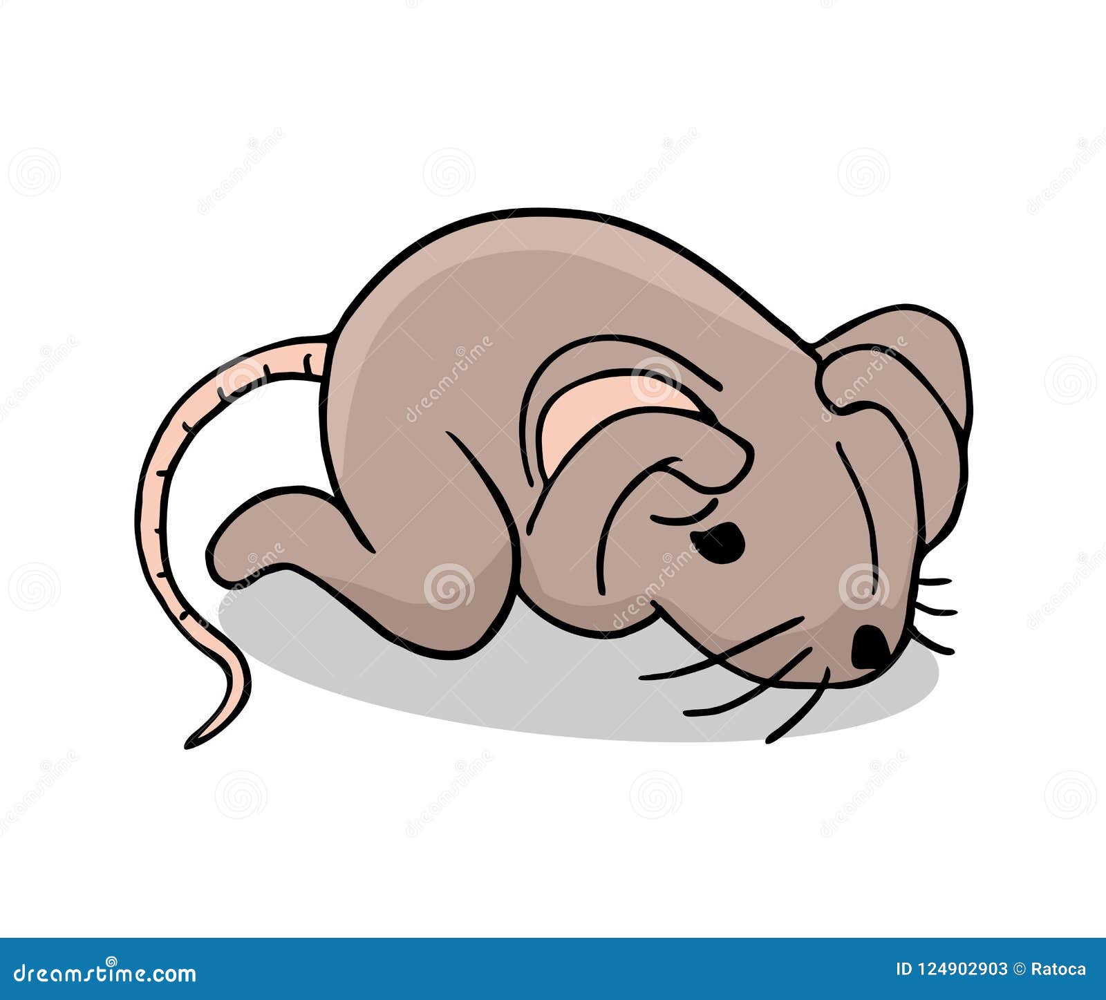Afraid rat illustration stock vector. Illustration of fear - 124902903