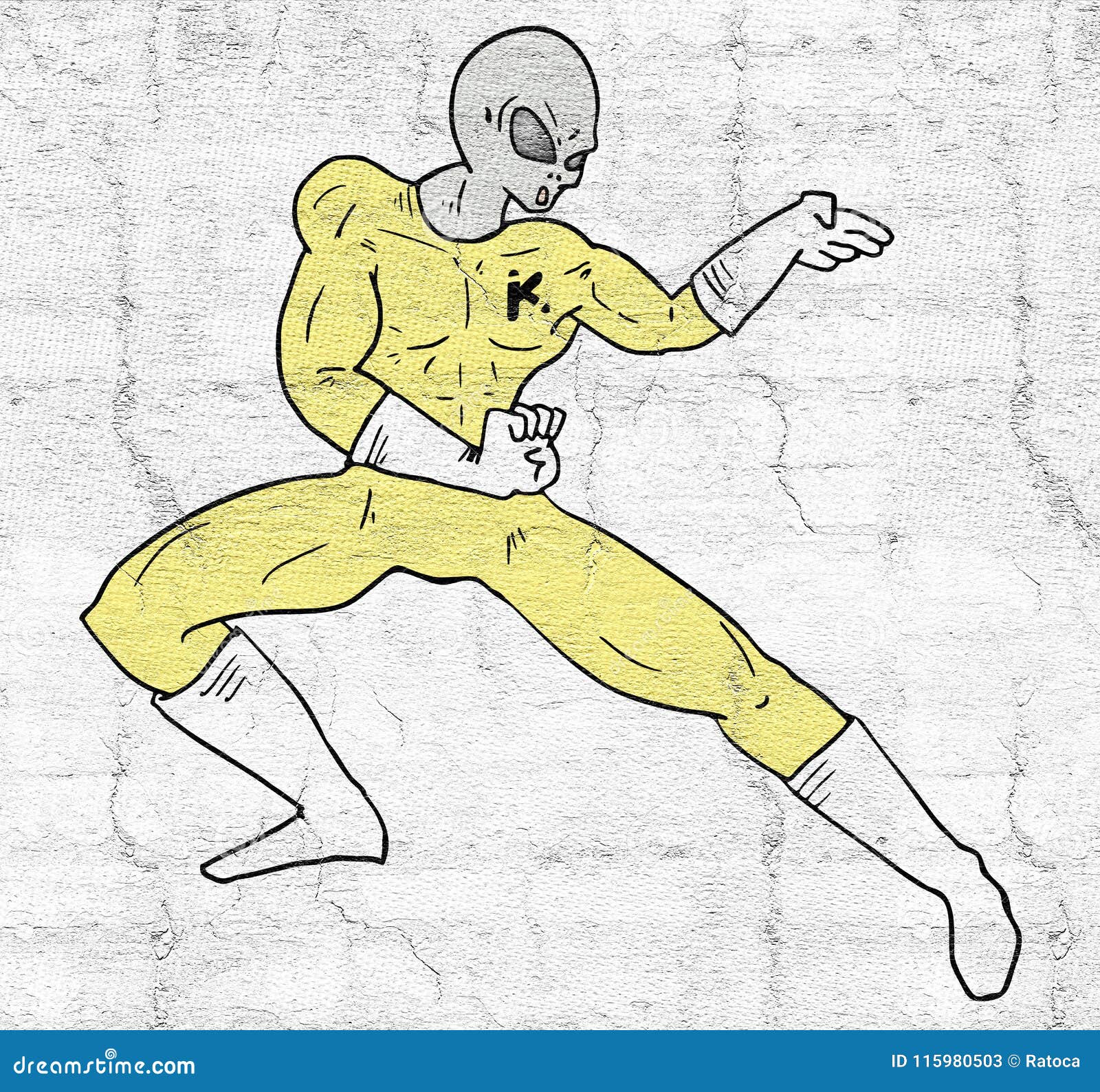 Alien fighter stock illustration. Illustration of character - 115980503