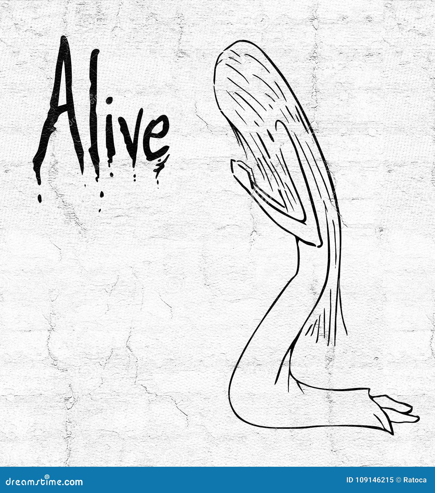 Alive message stock illustration. Illustration of catholic - 109146215