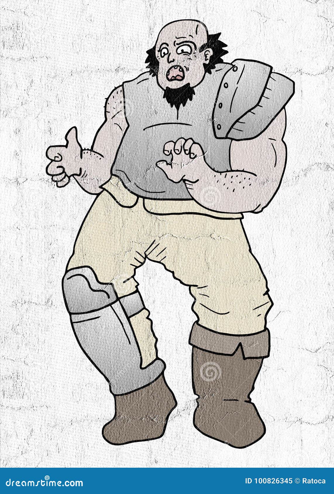 Angry barbarian stock illustration. Illustration of canyon - 100826345