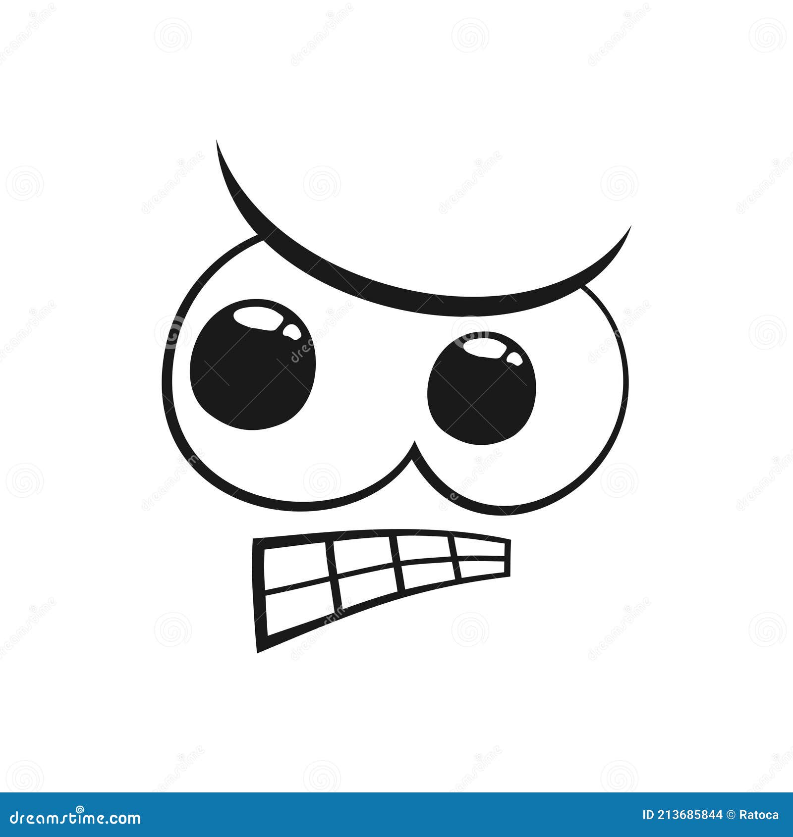 Creative Design of Angry Expression Illustration Stock Vector ...