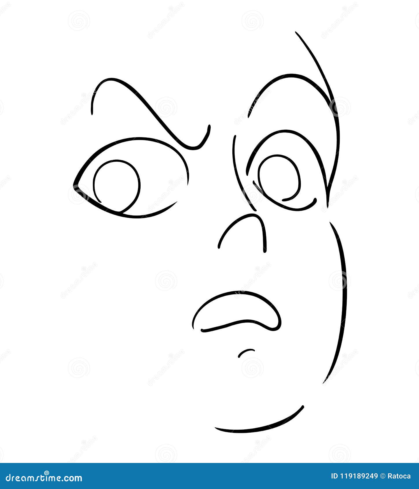 Angry Expression Illustration Stock Vector - Illustration of grumpy ...