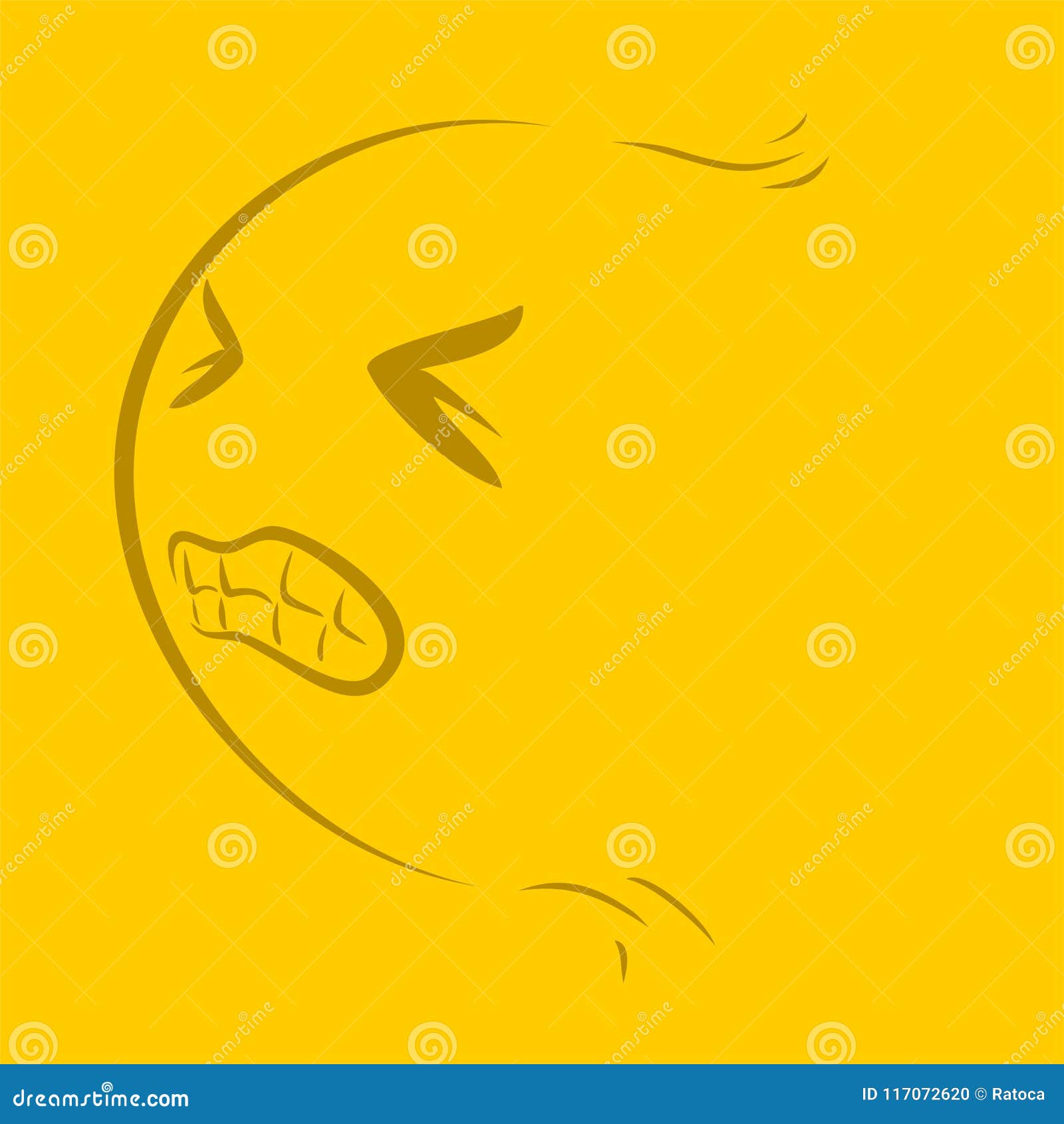 Angry Face Trying Get Our of the Bottom Stock Vector - Illustration of ...