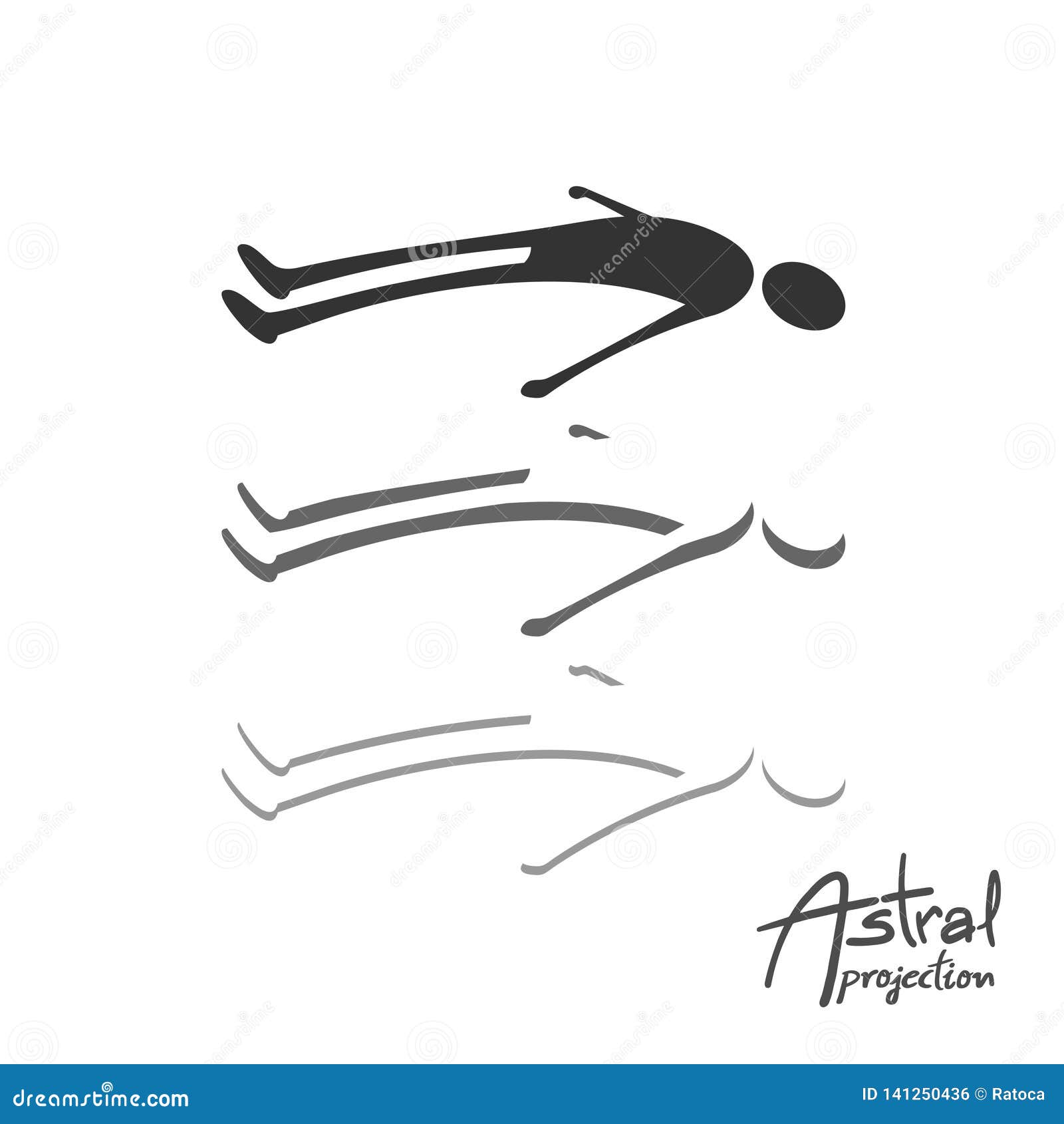 Astral Projection Illustration Stock Vector - Illustration of design ...