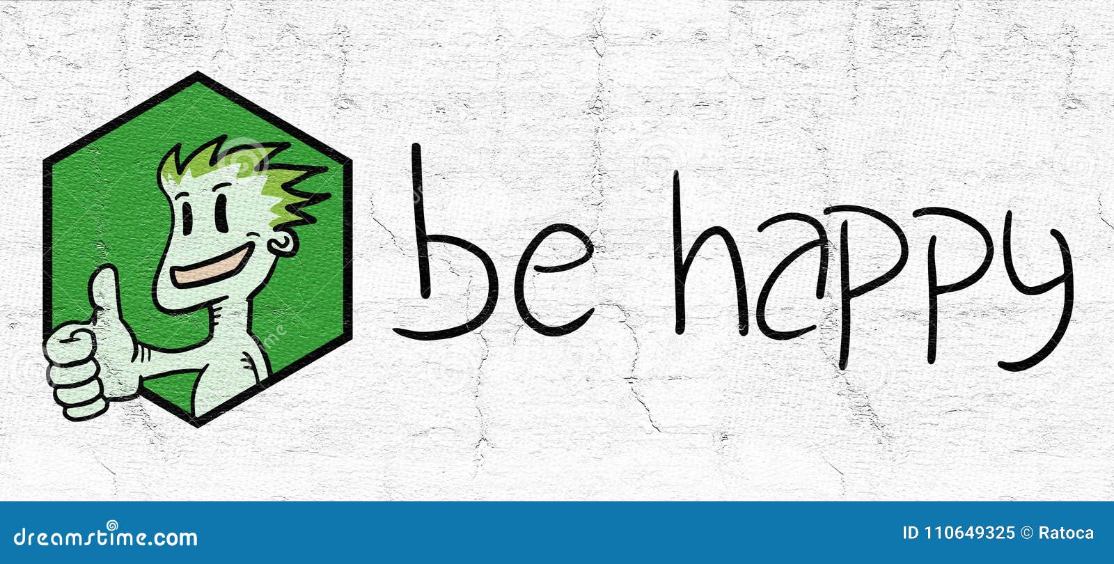 Be happy sign stock illustration. Illustration of quotes - 110649325