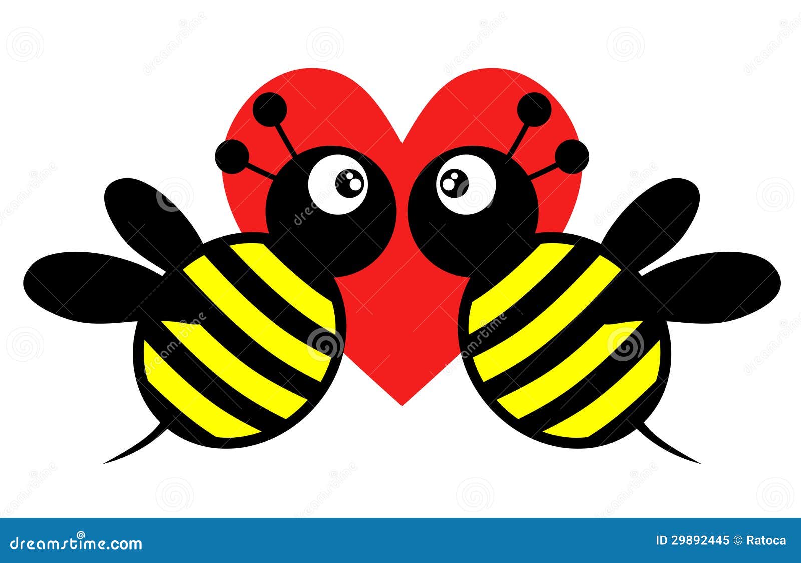 Bee love stock vector. Illustration of boyfriend, passion - 29892445