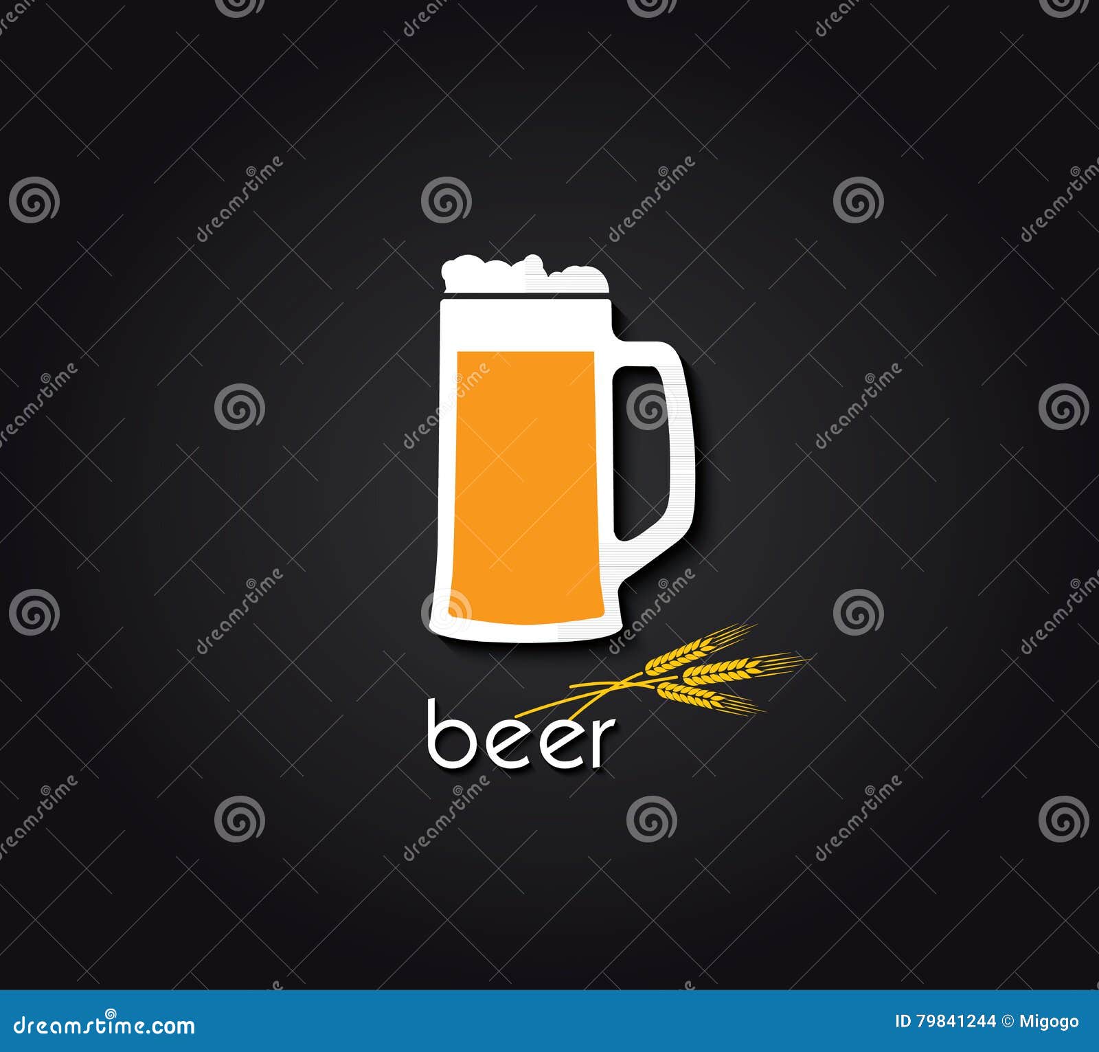 Creative Design with Beer Mug. Stock Vector - Illustration of beer ...