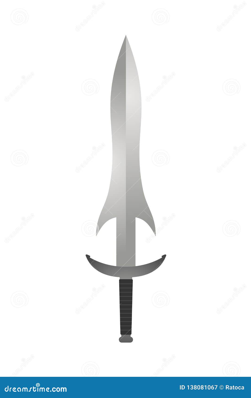 Big medieval sword stock vector. Illustration of warrior - 138081067