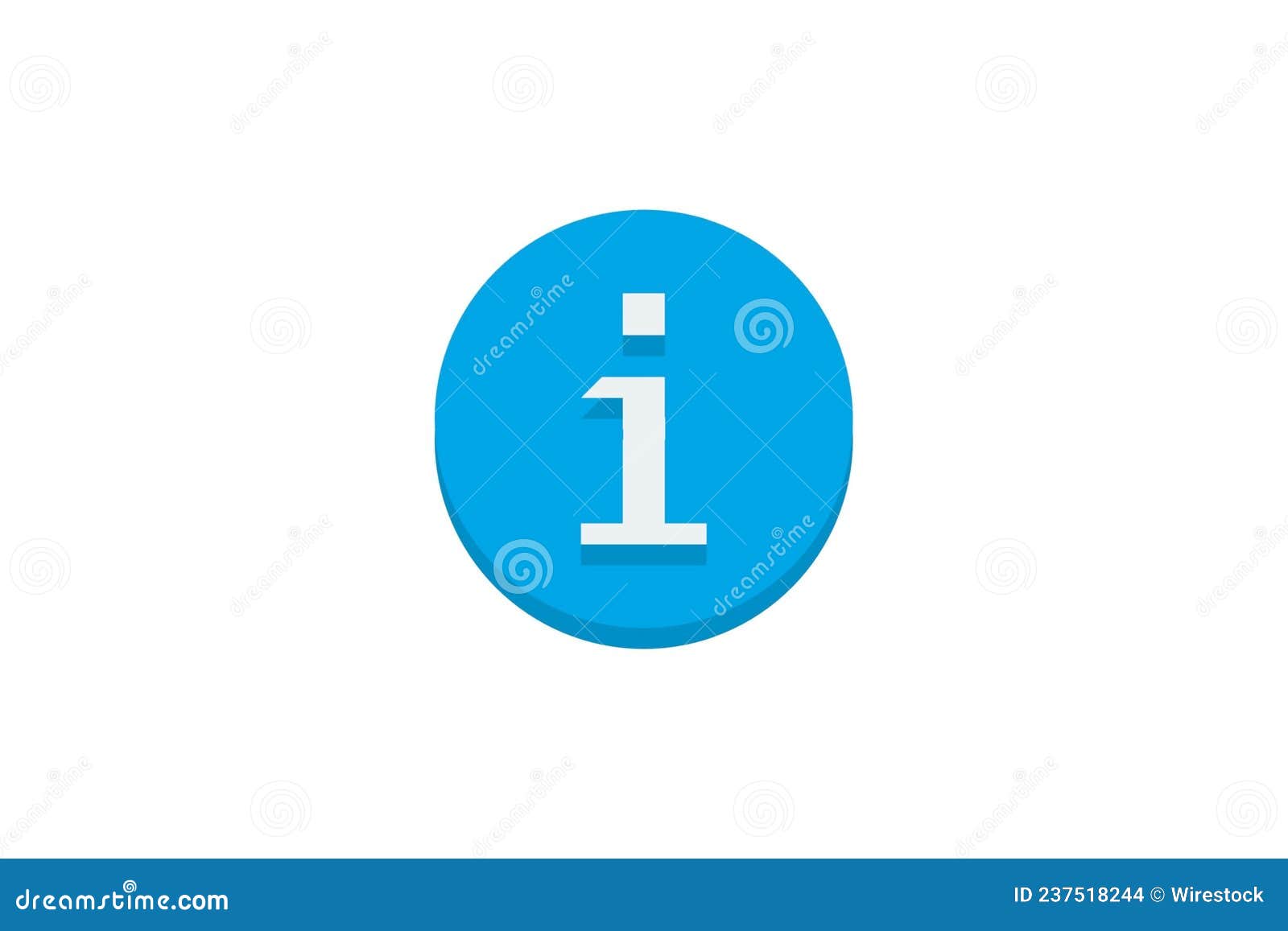 Creative Design of Blue Info Icon Isolated on White Color Background ...
