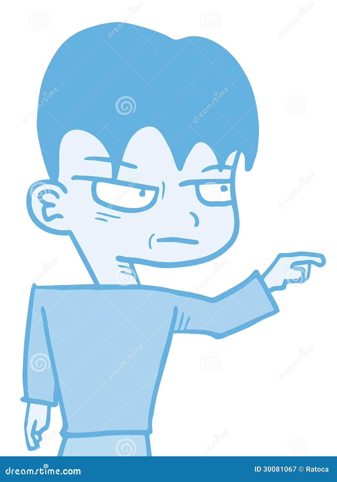 Blue kid stock vector. Illustration of character, amazing - 30081067