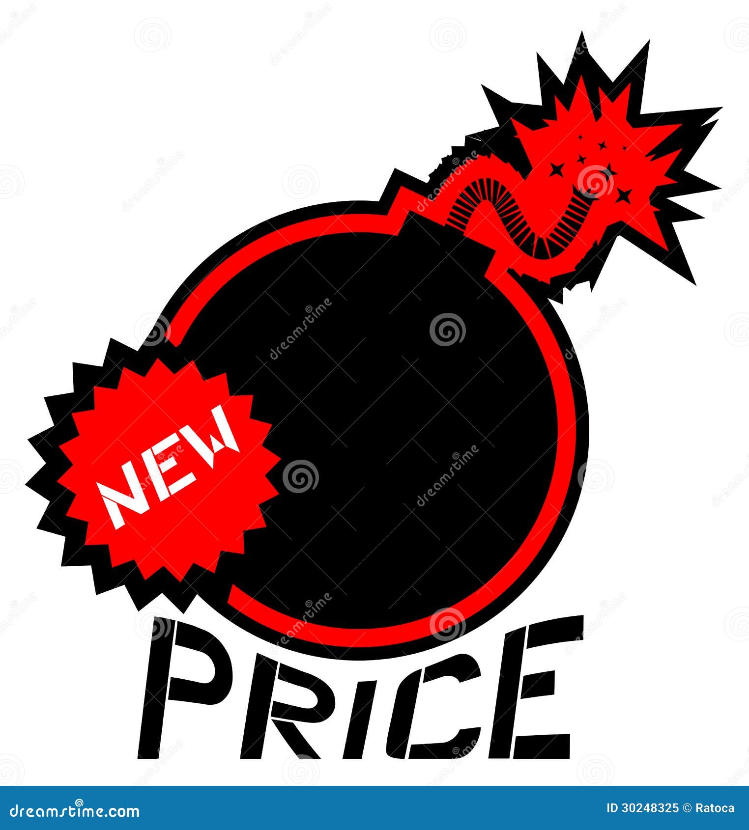 Bomb price stock vector. Illustration of marketing, innovation - 30248325