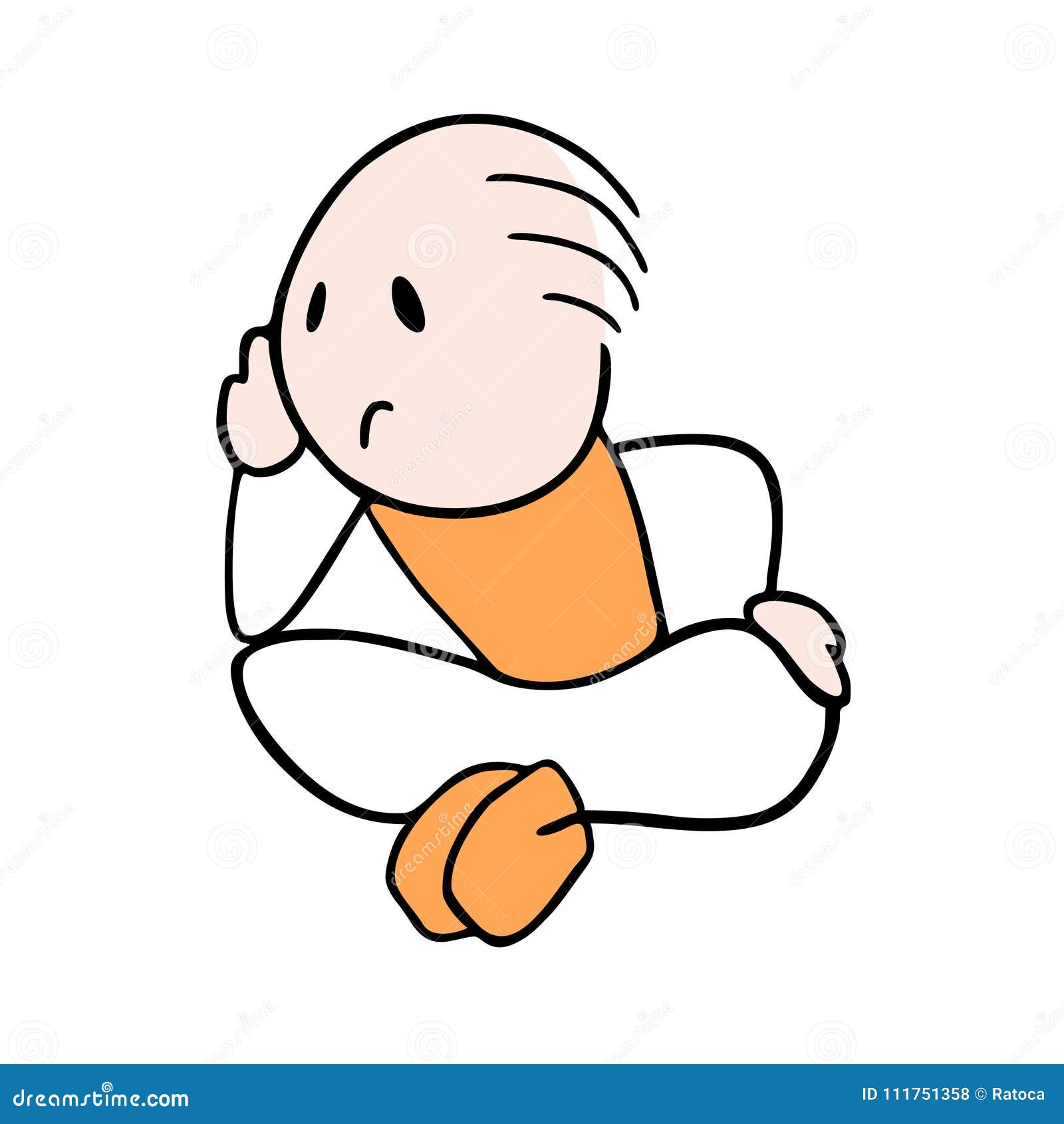 Boring man draw stock vector. Illustration of people - 111751358