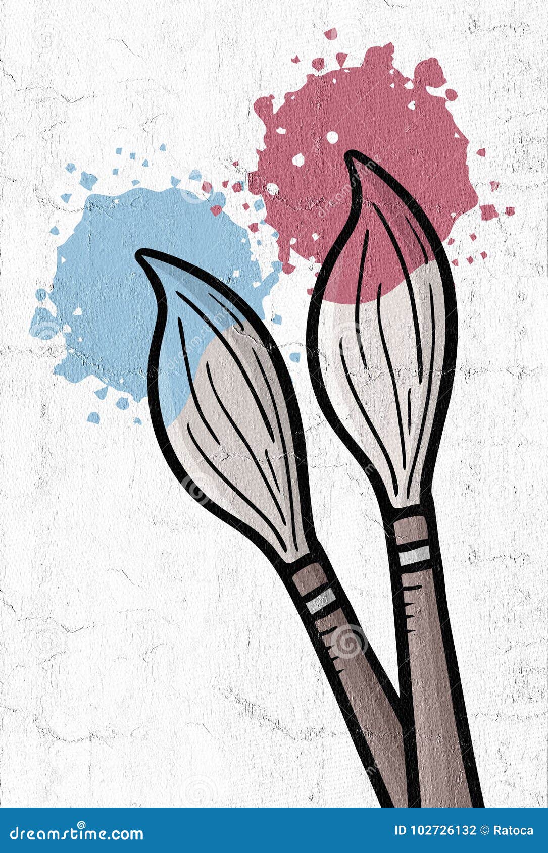 Brush color art stock illustration. Illustration of paintbrush - 102726132