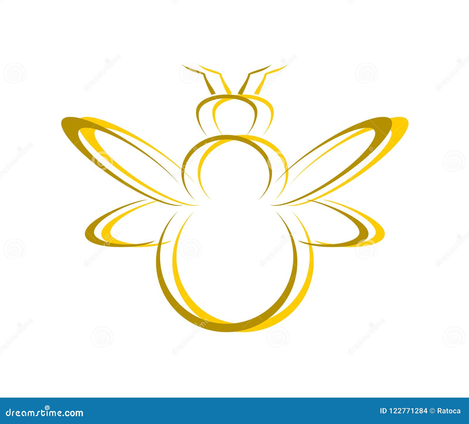 Bumblebee insect icon stock vector. Illustration of nature - 122771284