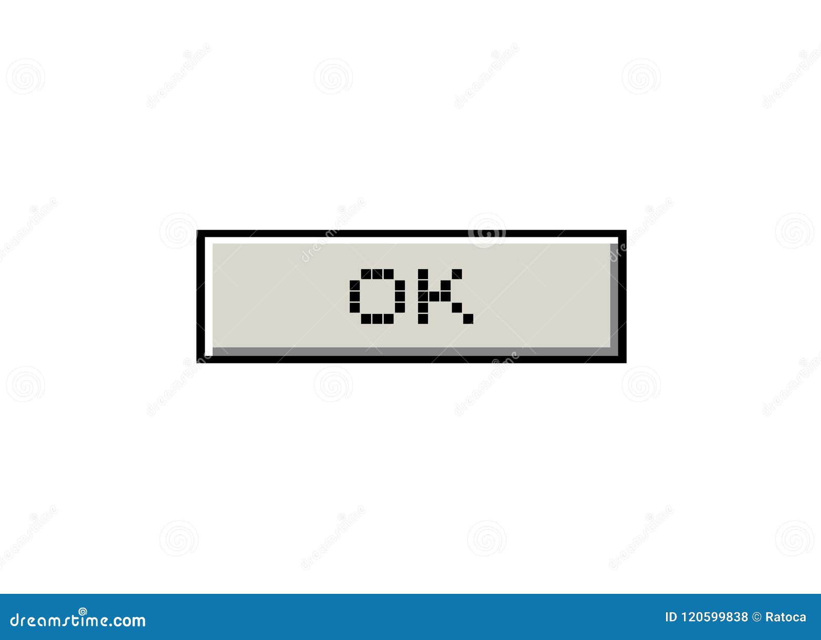 Button with retro message stock vector. Illustration of creative ...