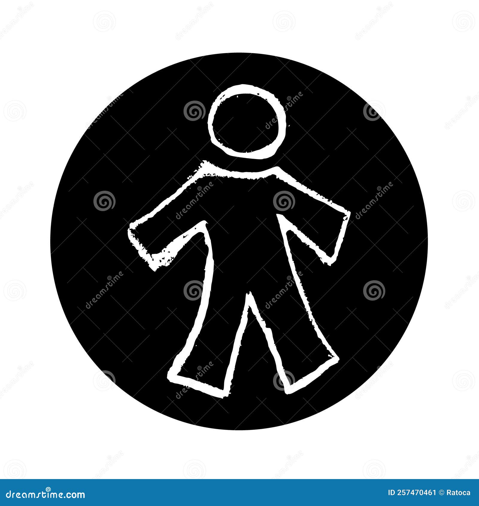 Child hand draw icon stock vector. Illustration of style - 257470461