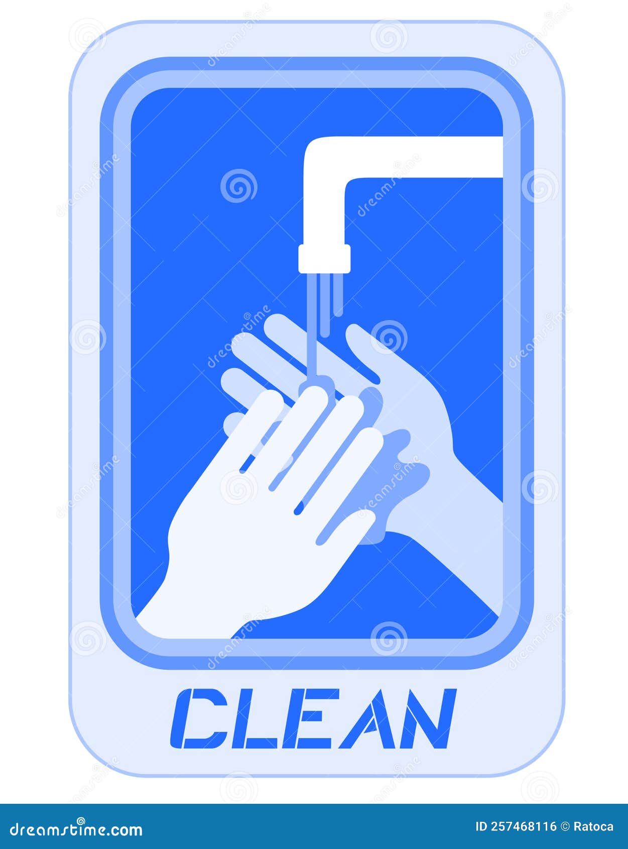 Clean sign indication stock vector. Illustration of clean - 257468116