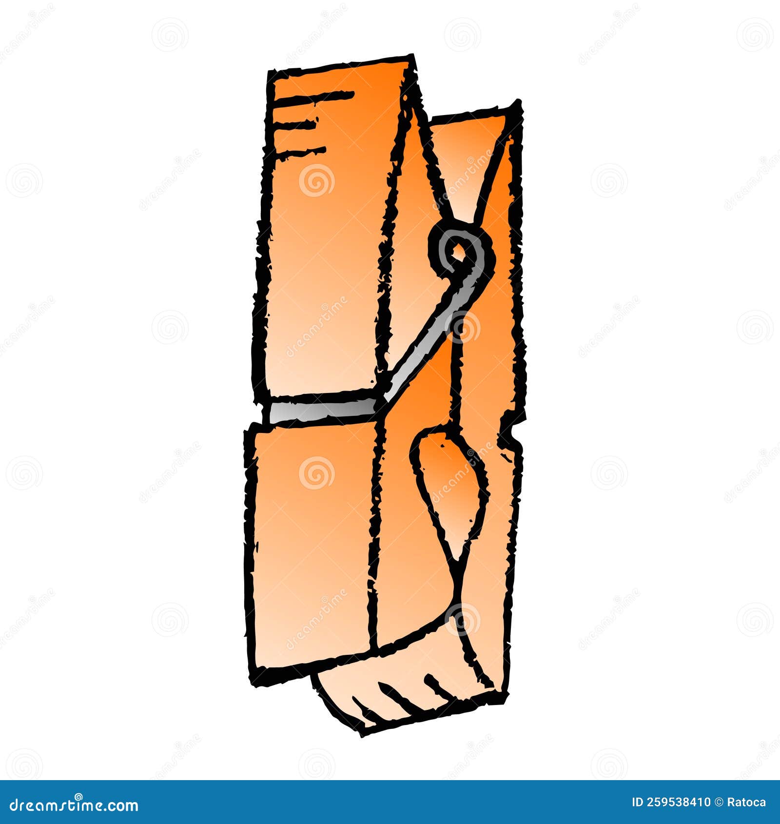 Clothes pin draw stock vector. Illustration of design - 259538410