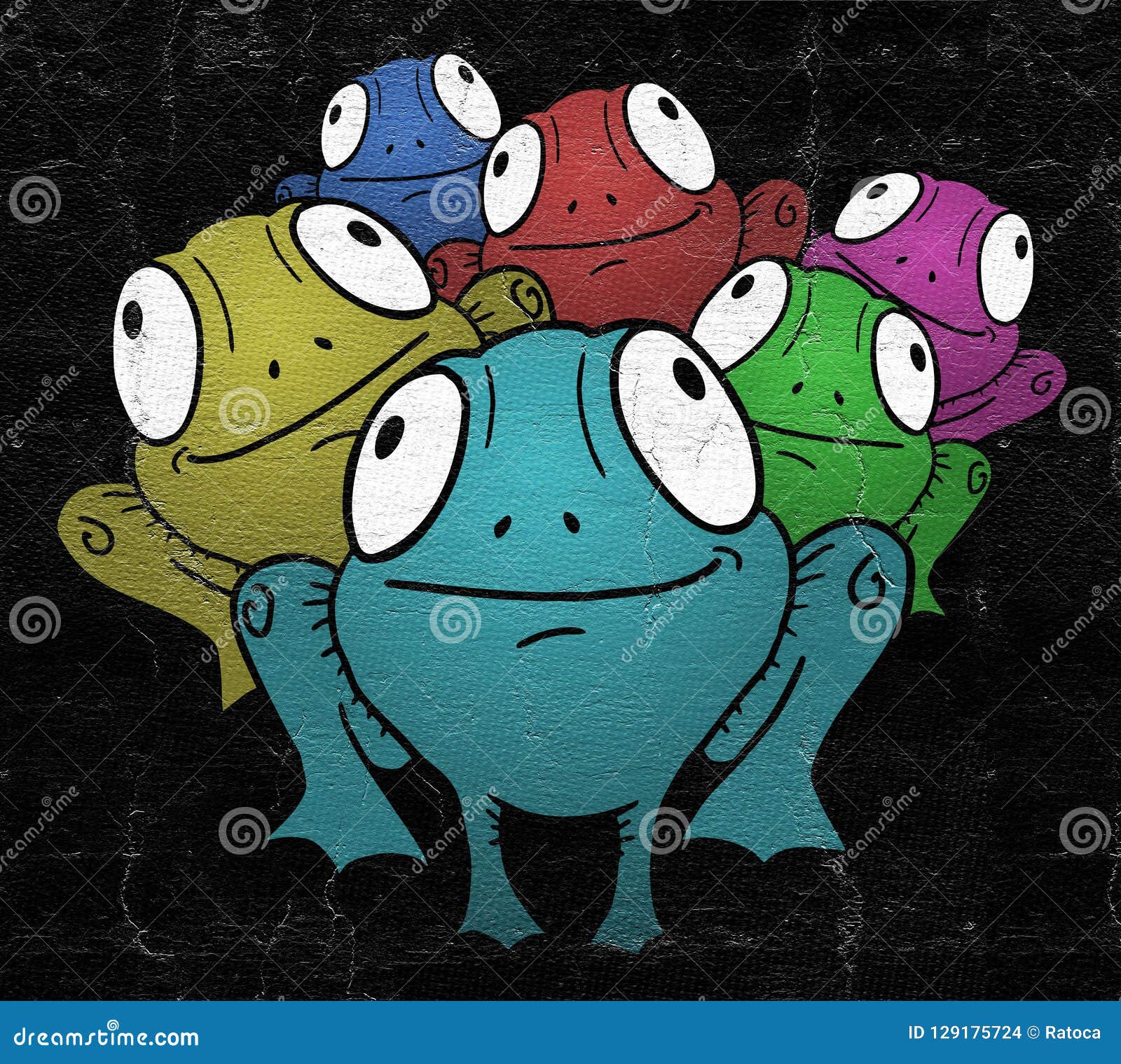 Color frog stock illustration. Illustration of couple - 129175724