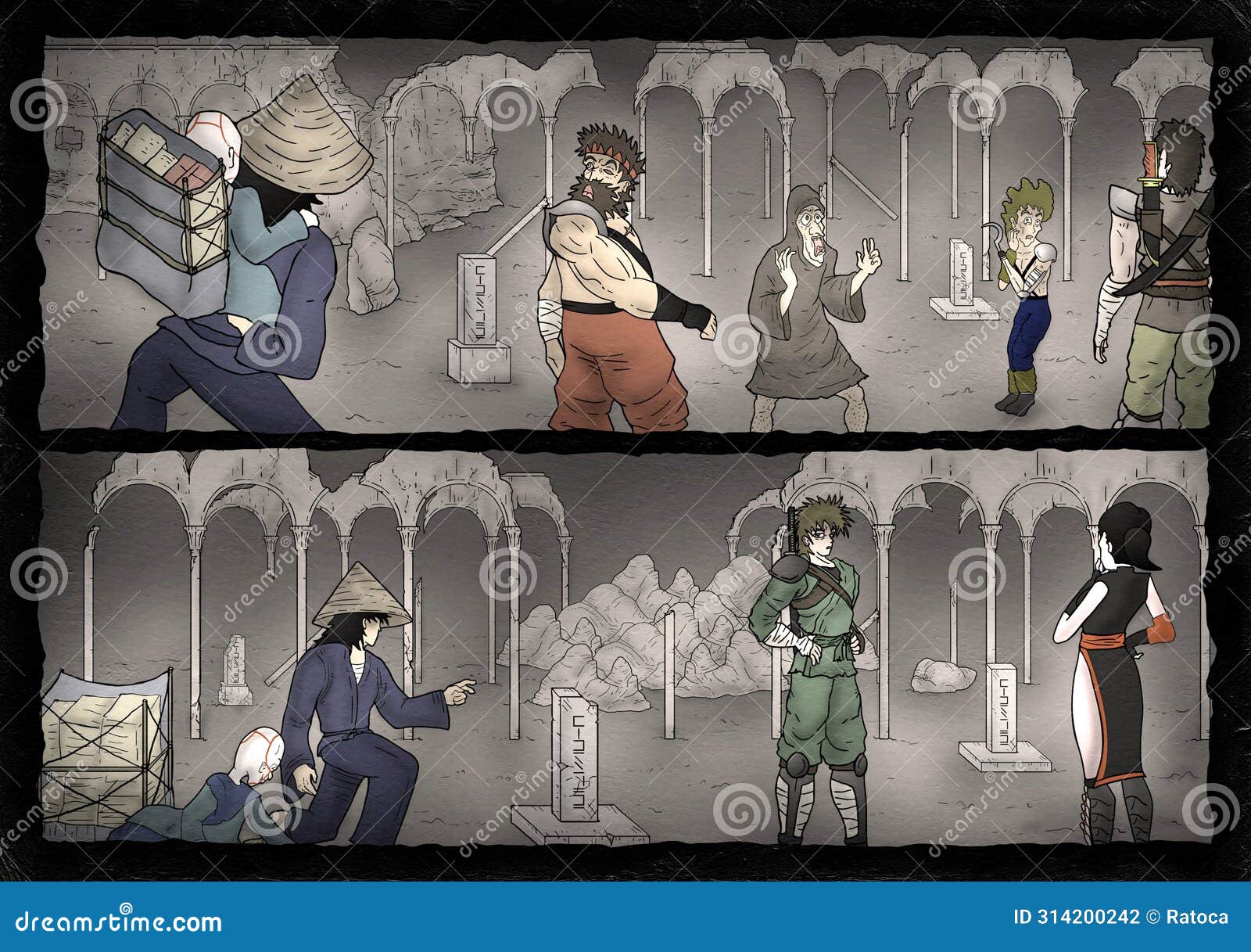 Creative Design of Comic Adventure Illustration Stock Illustration ...