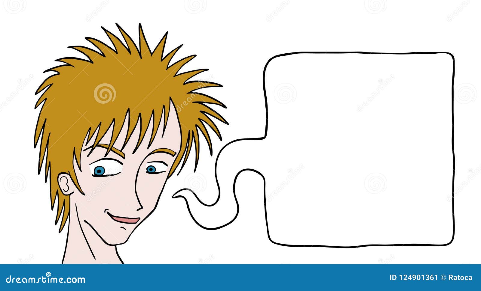 Comic man talking stock vector. Illustration of expression - 124901361
