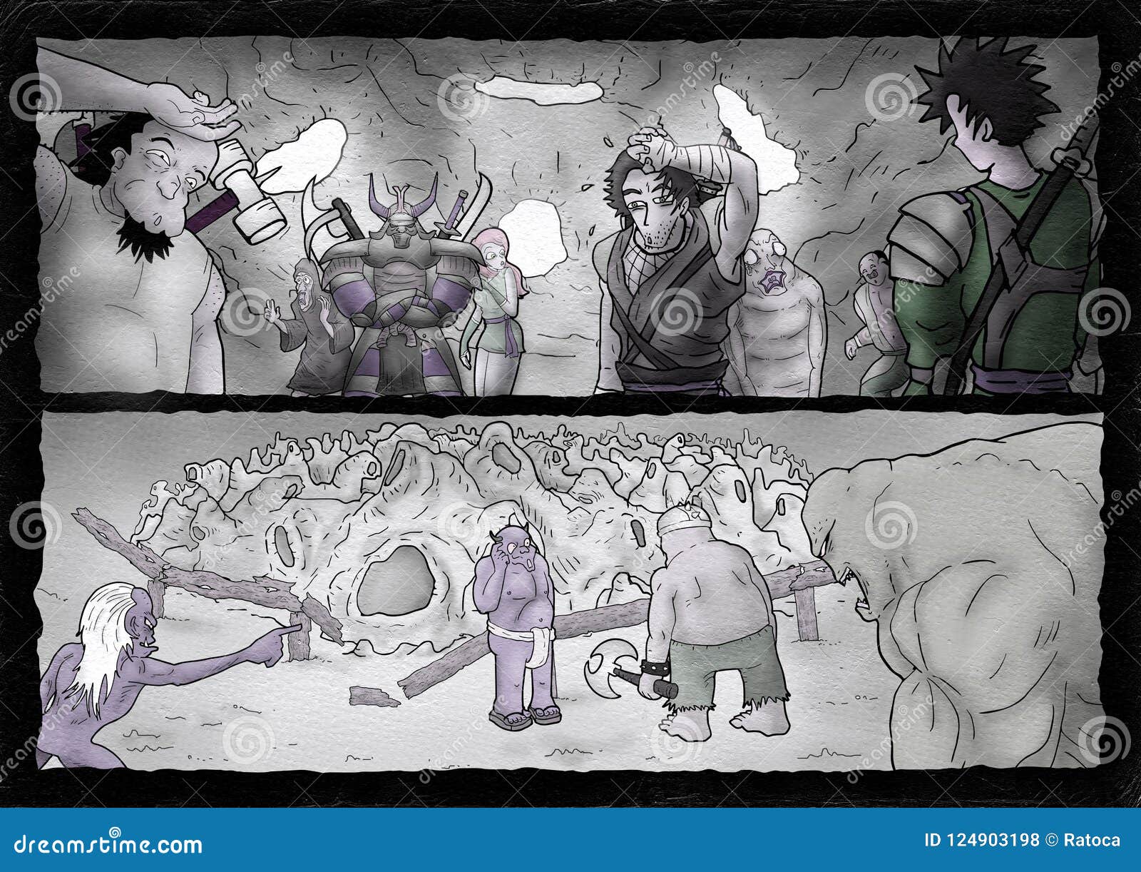 Comic scene illustration stock illustration. Illustration of artistic ...