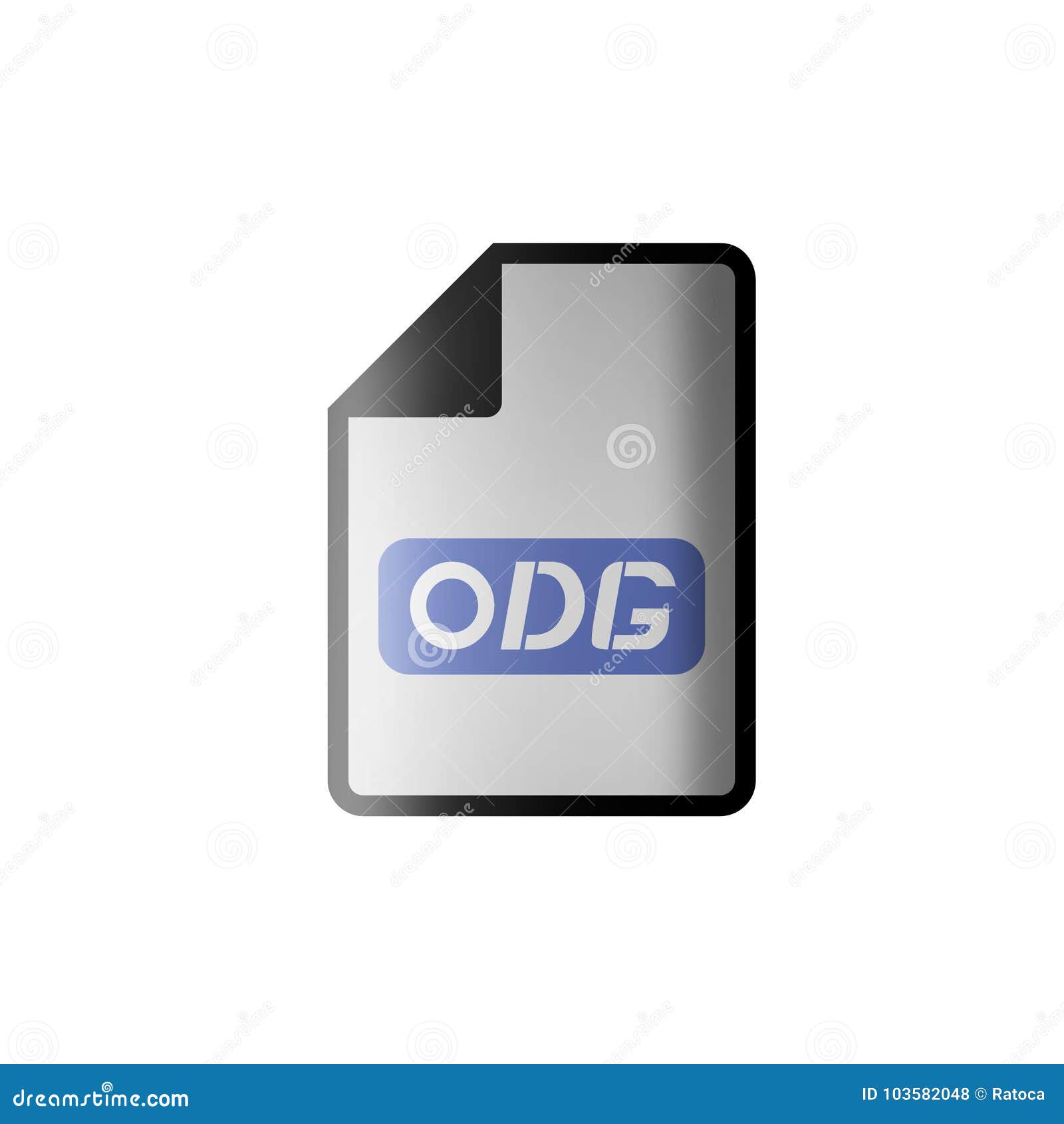 Computer odg file icon stock illustration. Illustration of page - 103582048