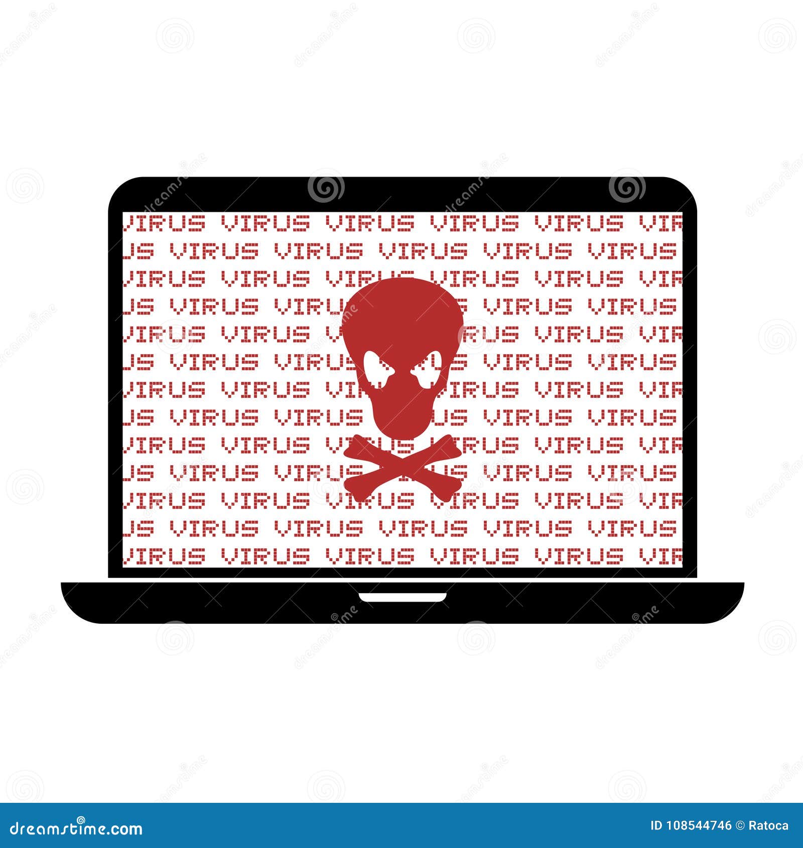Computer Virus Illustration Stock Vector - Illustration of internet ...
