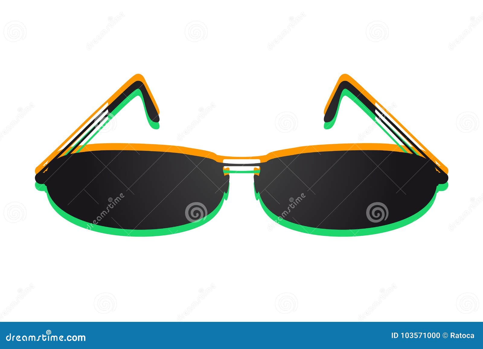 Cool Eyeglasses Illustration Stock Vector - Illustration of glasses ...
