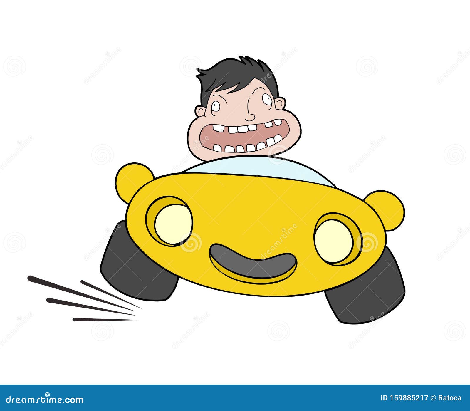 Crazy driver draw stock vector. Illustration of fast - 159885217