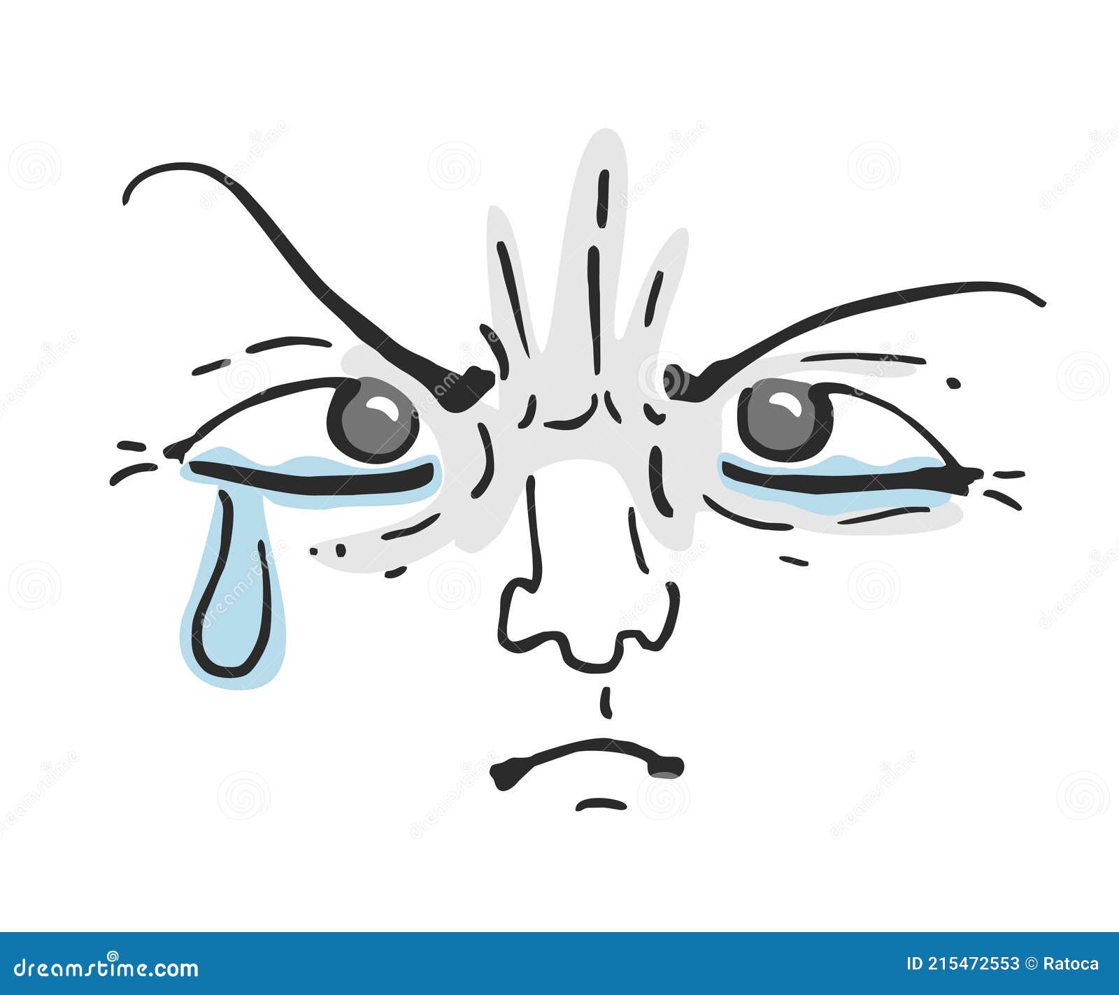 Creative Design of Cry Expression Stock Vector - Illustration of angry ...