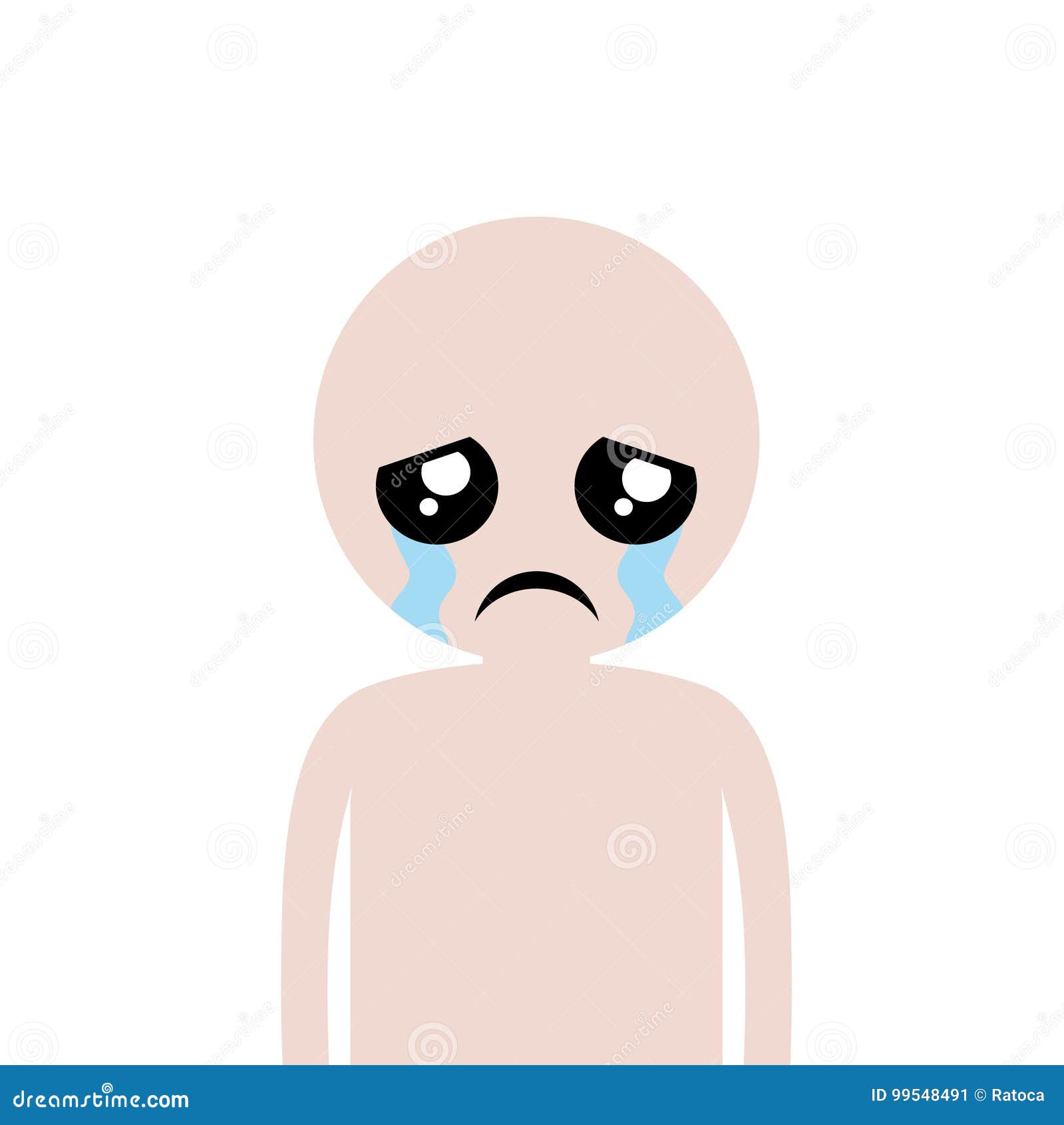 Cry expression stock vector. Illustration of baby, symbol - 99548491