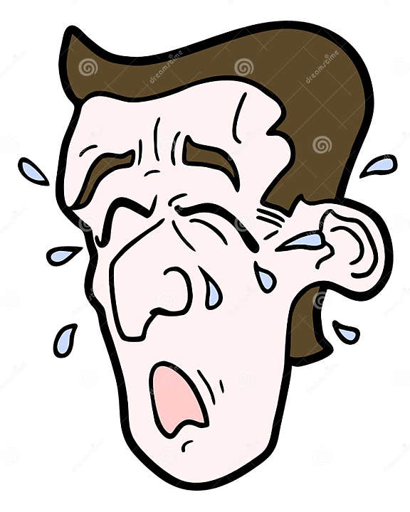 Cry face man stock vector. Illustration of design, pain - 257468395