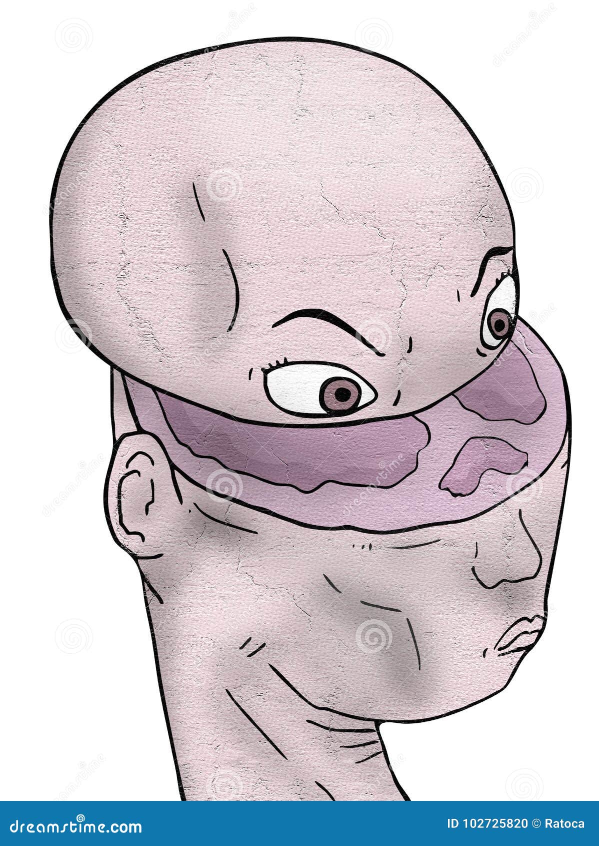 Cut head stock illustration. Illustration of artistic - 102725820