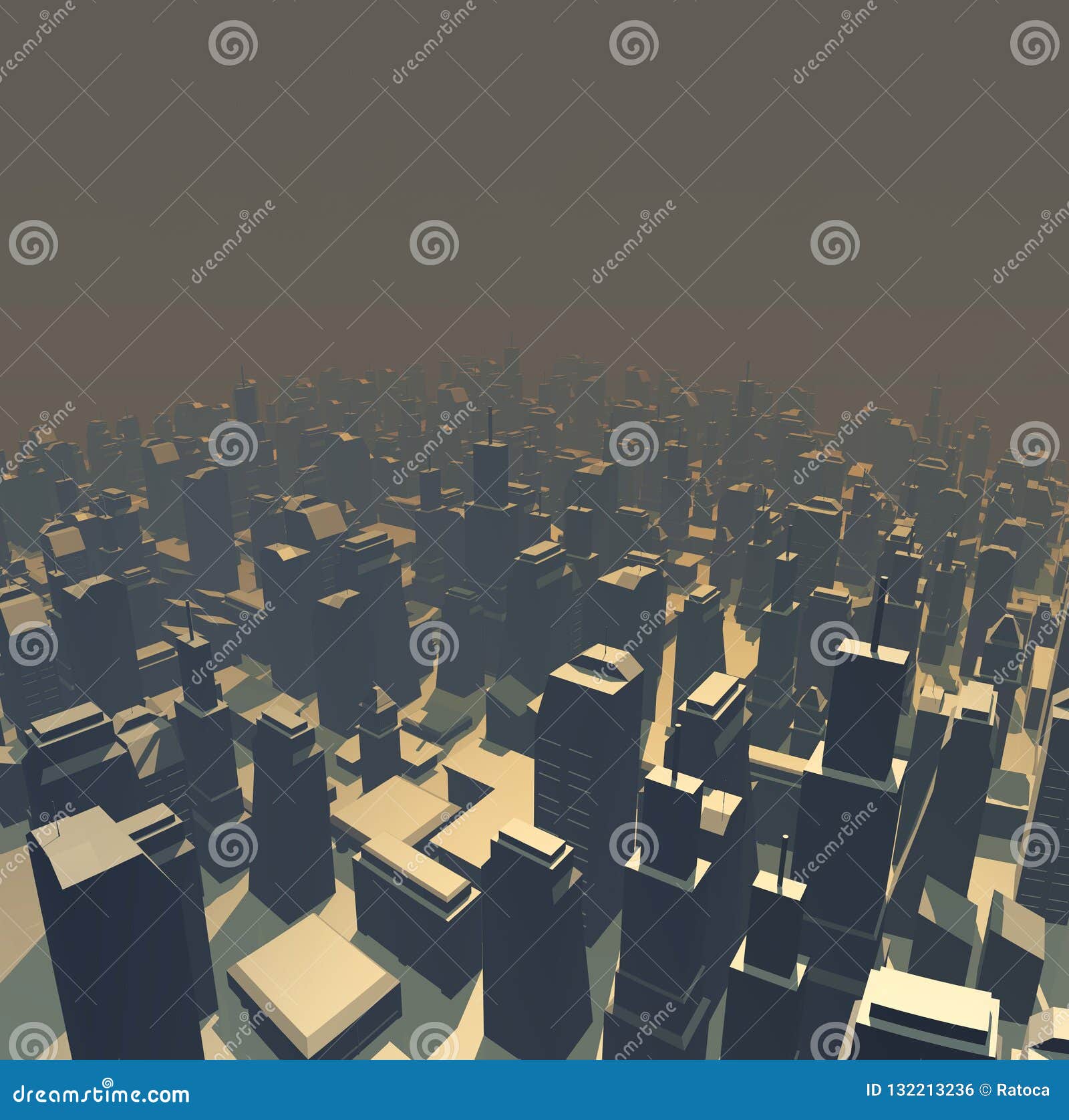 Render city stock illustration. Illustration of render - 132213236