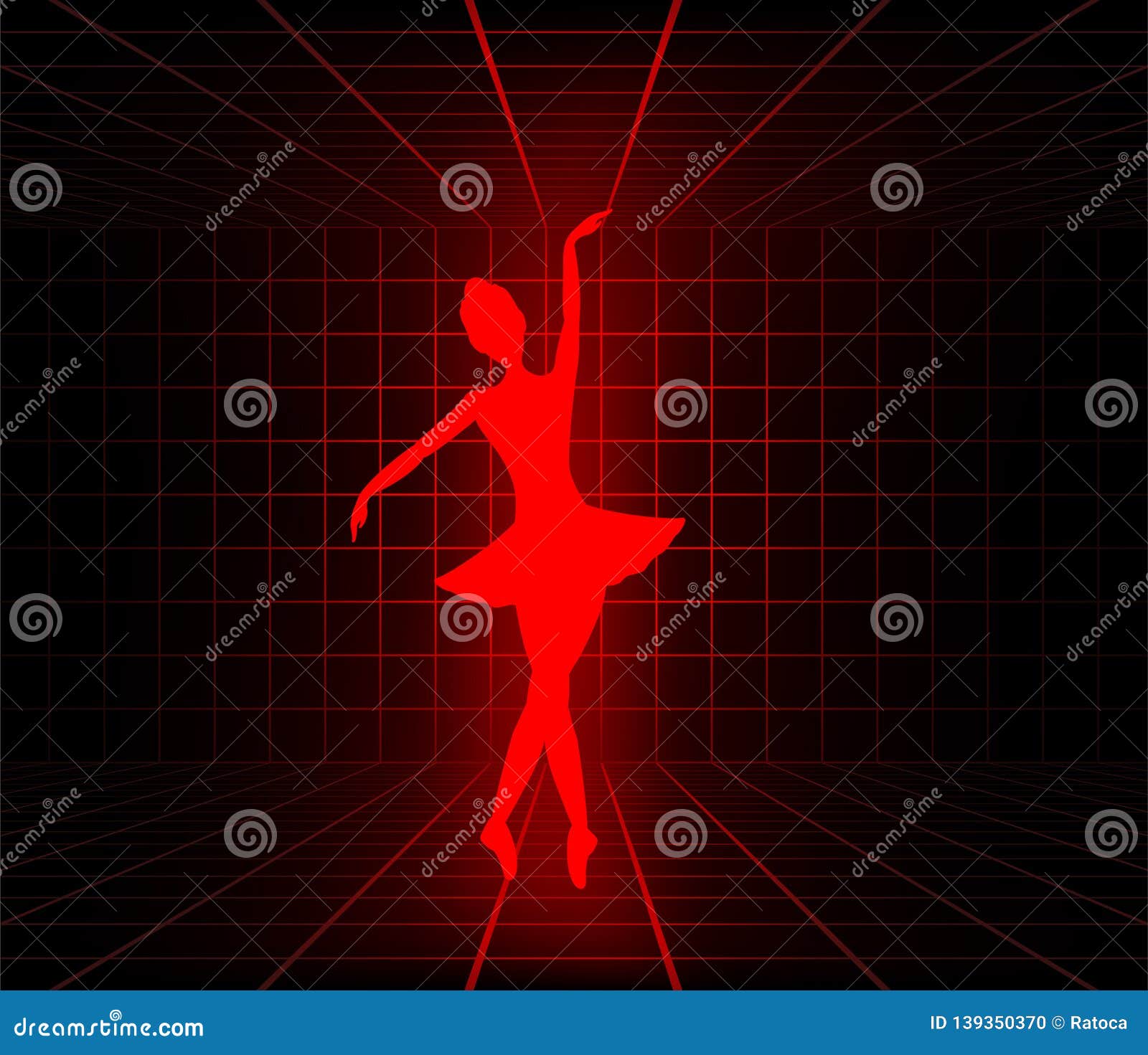 Dancer Lighting Illustration Stock Vector - Illustration of design ...