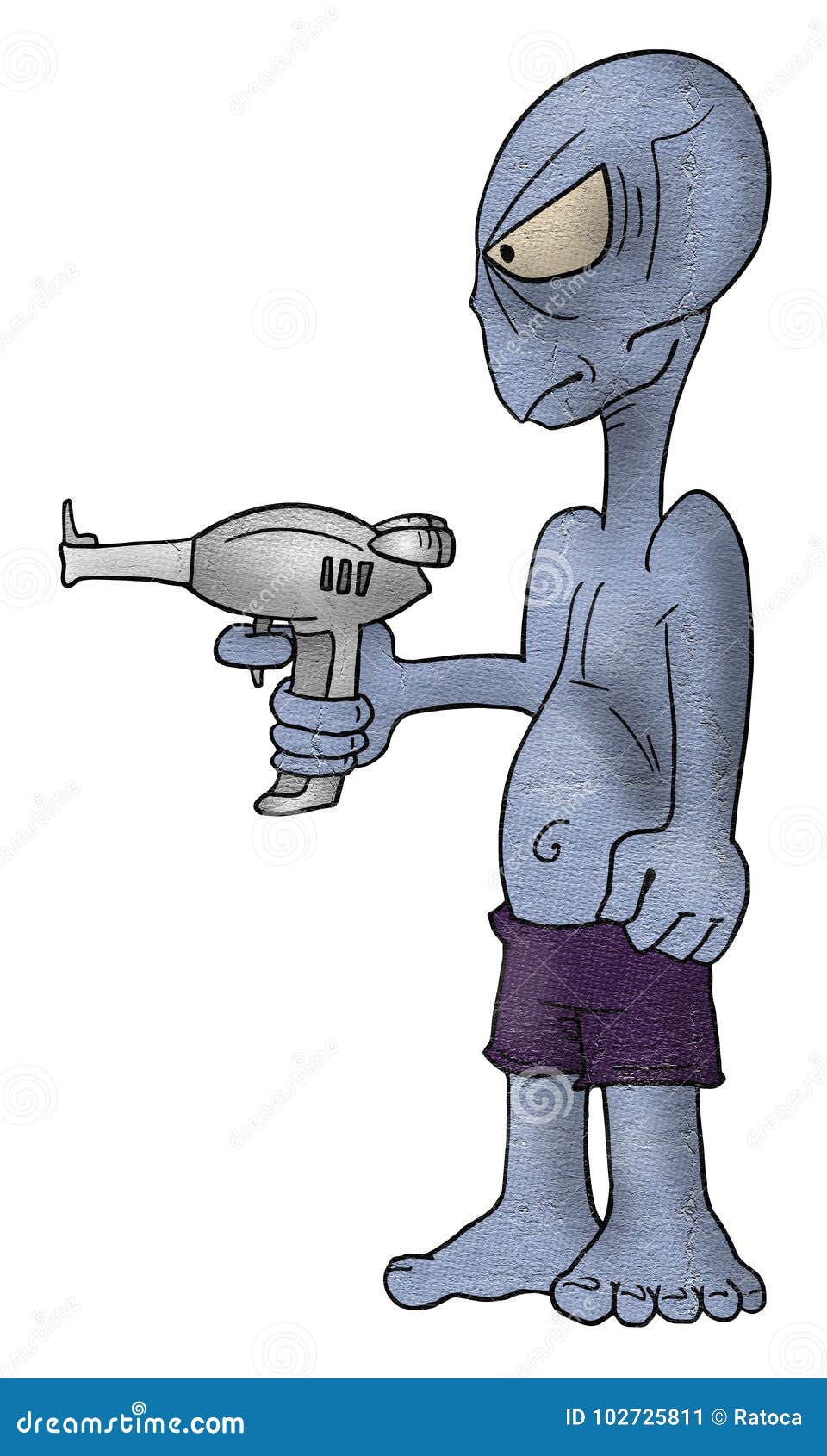 Danger Alien Vector Illustration | CartoonDealer.com #61319696