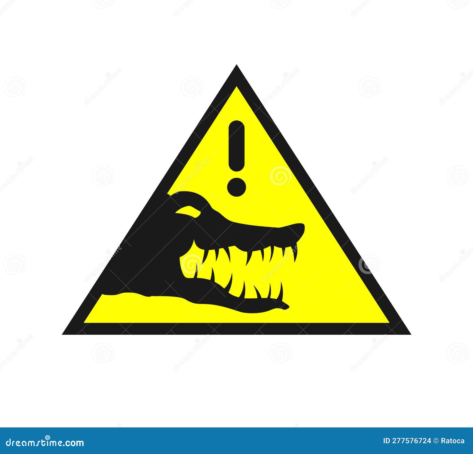 Danger crocodile symbol stock vector. Illustration of beach - 277576724