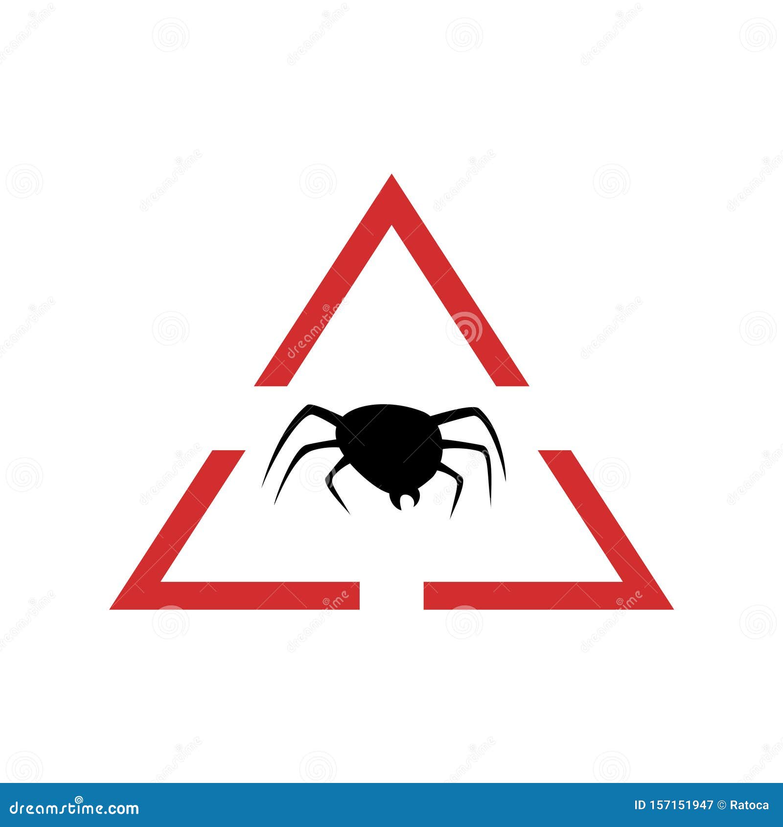 Danger flea symbol stock image. Image of chigger, label - 157151947