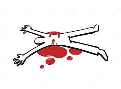 Dead man draw stock vector. Illustration of dead, crime - 167230256