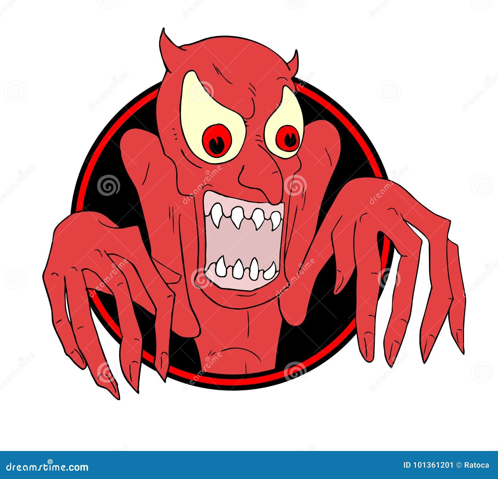 Demon illustration stock vector. Illustration of cartoon - 101361201