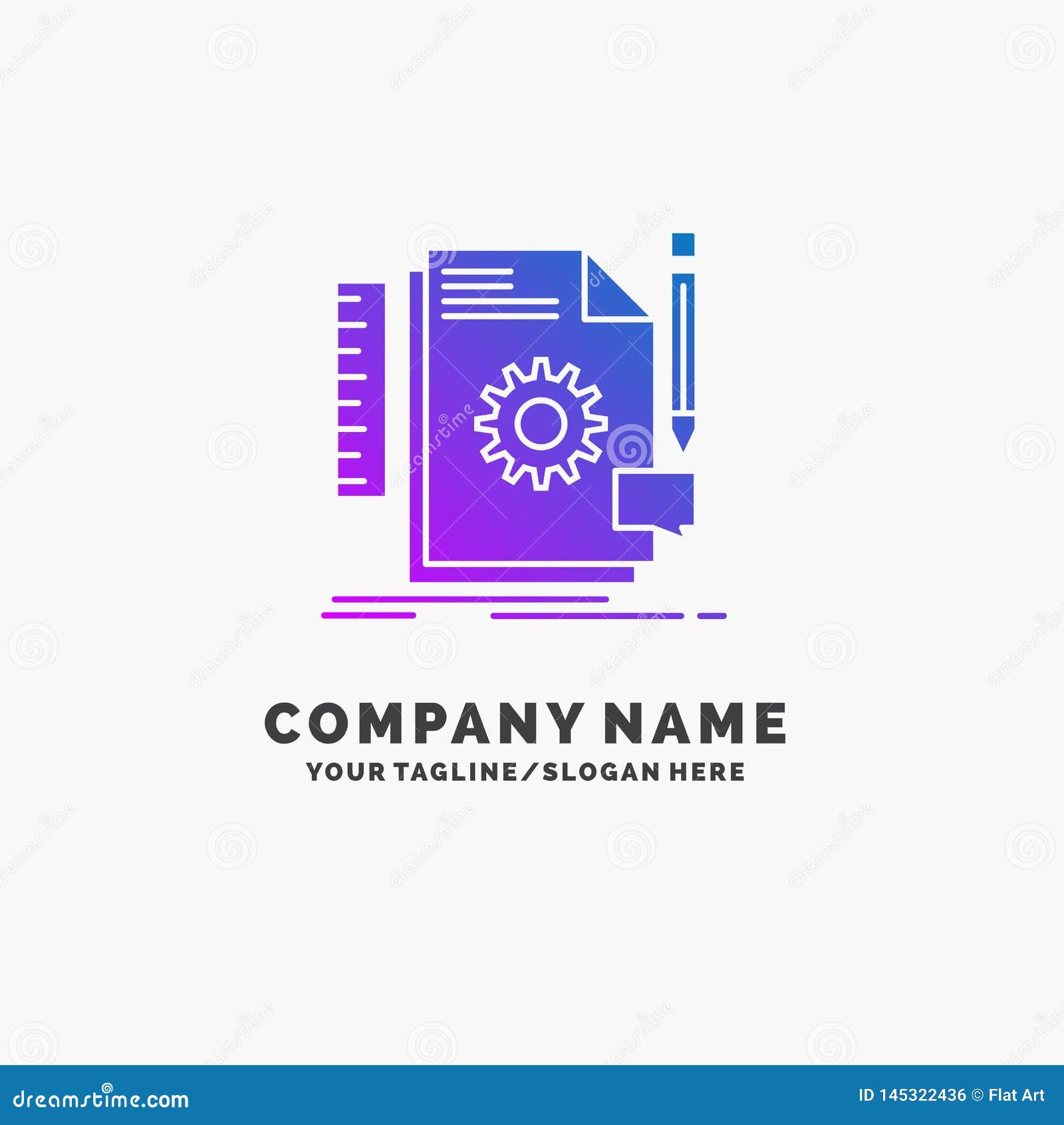 Creative, Design, Develop, Feedback, Support Purple Business Logo ...