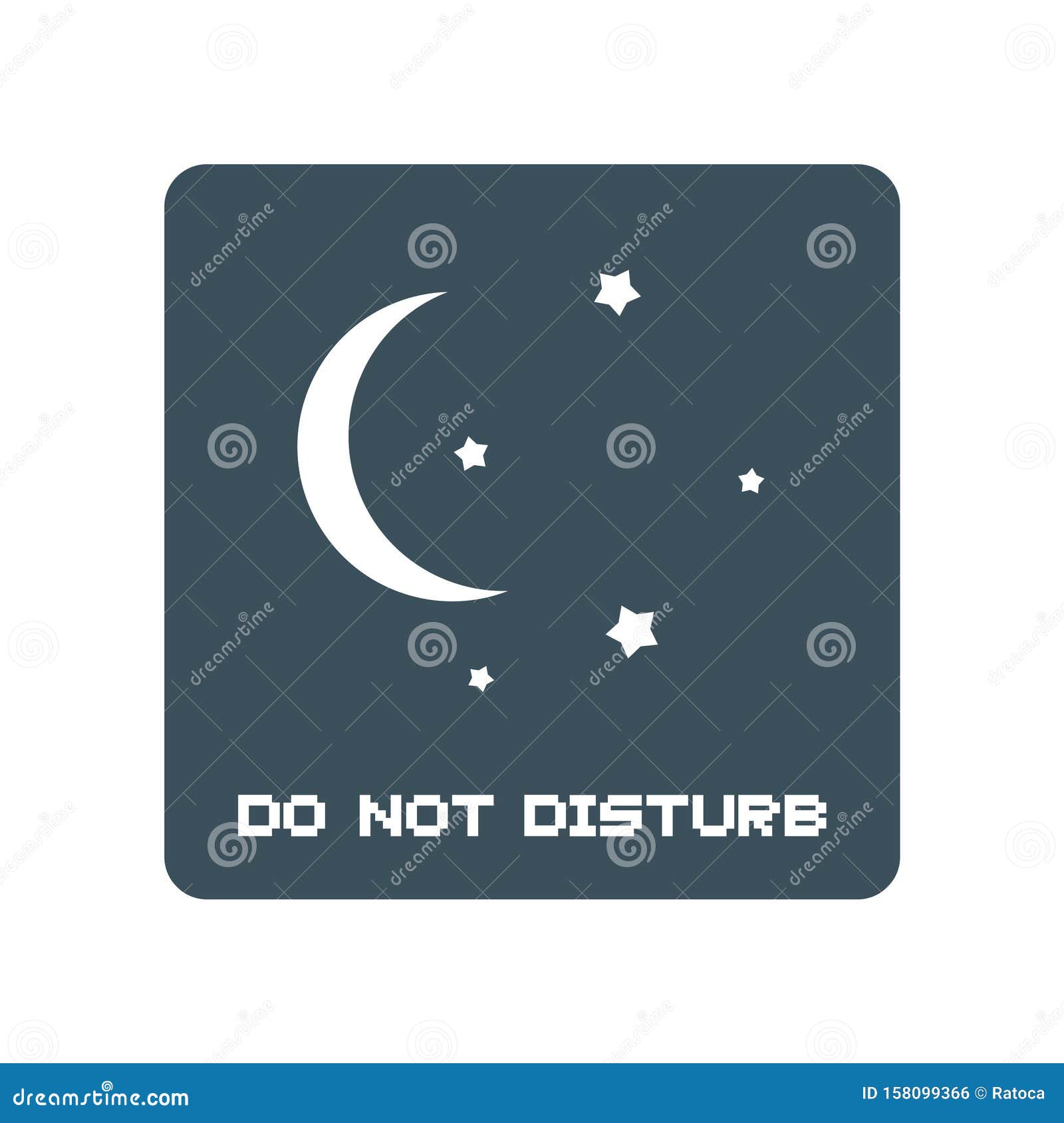 Do not disturb stock vector. Illustration of graphic - 158099366
