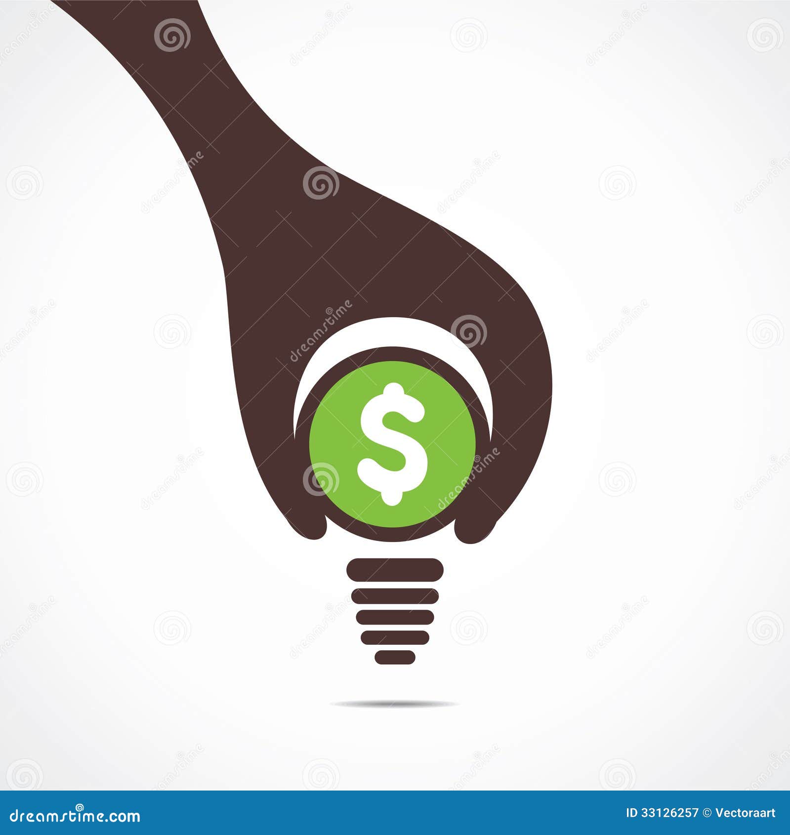 Bulb And Hand Symbol For Supporting Developmental Health Logo Cartoon ...