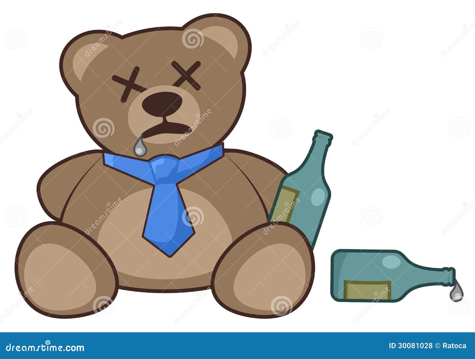 Drunk Teddy Bear With A Bottle Of Beer, AI Generated Royalty-Free Stock ...